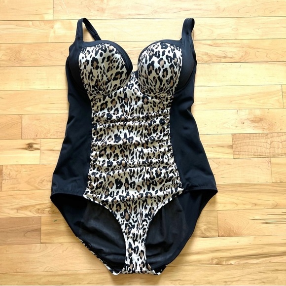 torrid | Swim | Torrid Cheetah Animal Print Black Convertible One Piece ...